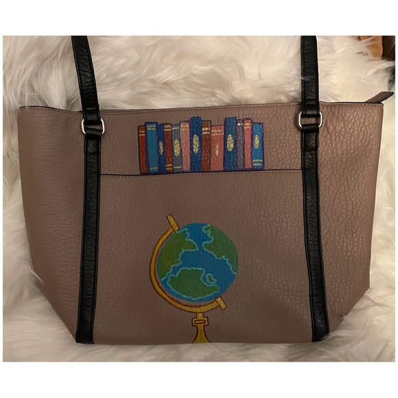 Nicole Miller | Bags | Library Themed Handbag | Poshmark